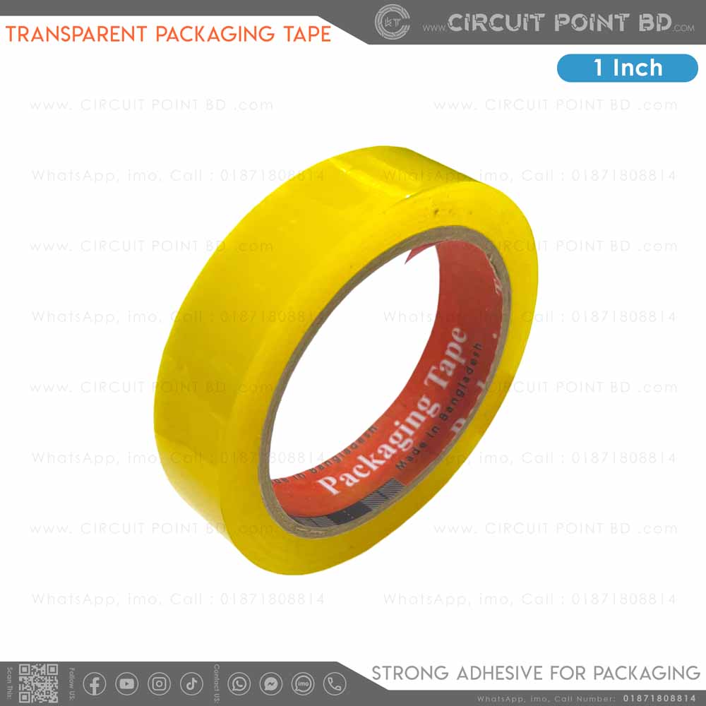 Heavy Duty Transparent Packaging Tape | 1 Inch Wide, 100 Yard Roll ...